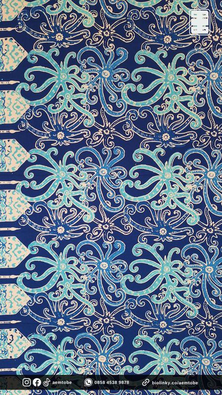 Kain Batik Cap Asli Motif Dayak Samarinda Kalimantan Timur 0224-112