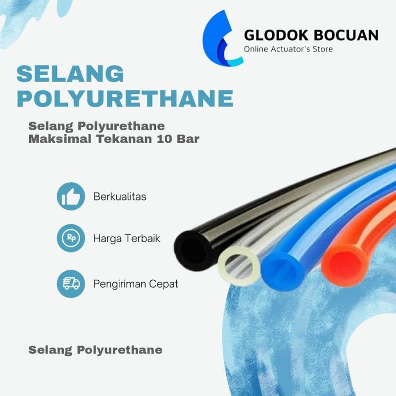 Selang POLYURETHANE (PU) - 6mm X 4mm - Orange