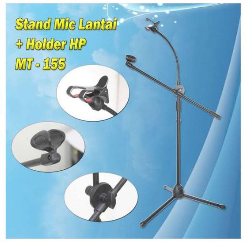 STAND MIC / STANDING MICROPHONE BERDIRI TRIPOD LANTAI