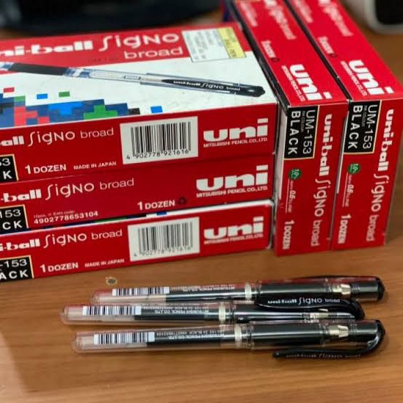 Pulpen / Ball Point Uni-Ball Signo Broad - Hitam - Per Kotak