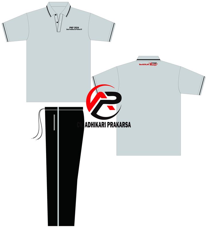 Satu stel seragam kaos polo dan training