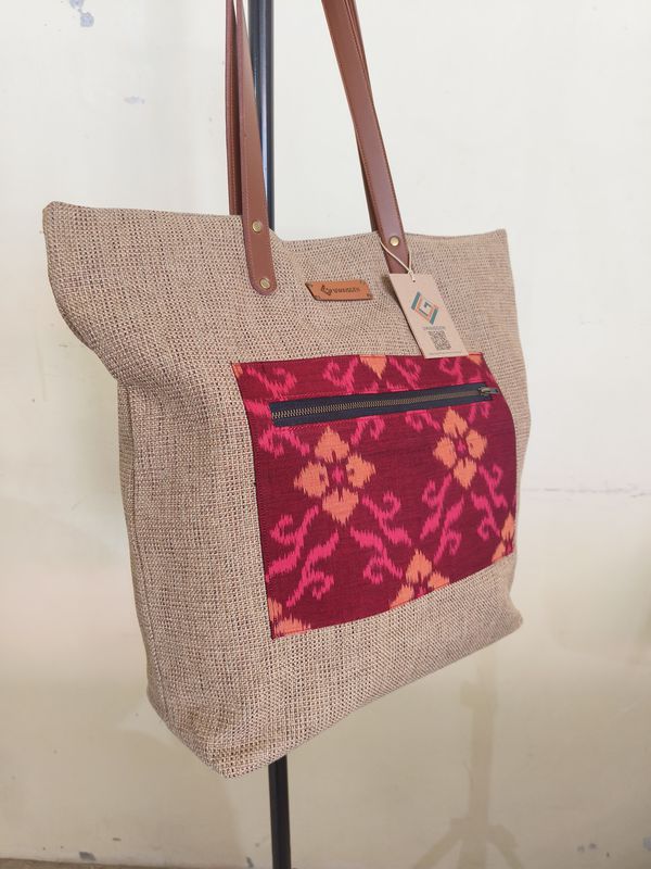 UwaisGen Estu Bag Handbag Souvenir Goni Endek Etnik Bali Handmade - Hitam