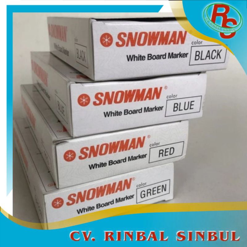 Snowman spidol whiteboard - Biru