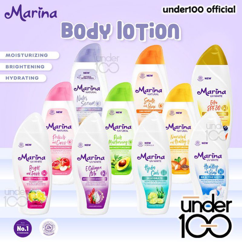 Marina Hand Body Lotion & Body Serum UV White 185ml 190ml