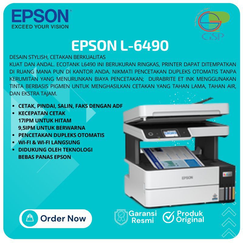 Printer Epson EcoTank L6490 A4 Ink Tank