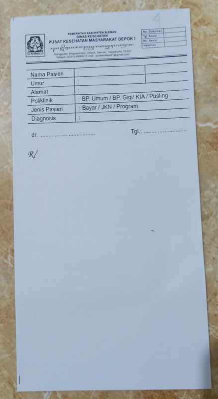 Blangko Resep Dalam Depok I