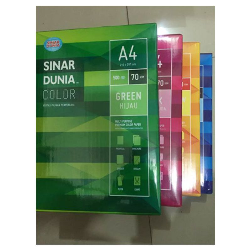 KERTAS HVS SIDU A4 70GR WARNA - Kuning