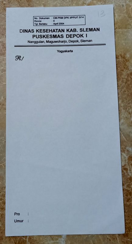 Form Resep Luar Deopk I