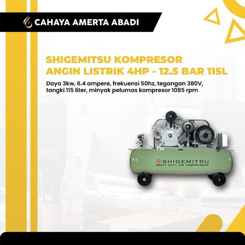 SHIGEMITSU KOMPRESOR ANGIN LISTRIK 4HP / 12.5 BAR 115L