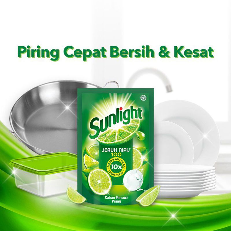 Sunlight Sabun Cuci Piring Jeruk Nipis 910 ml