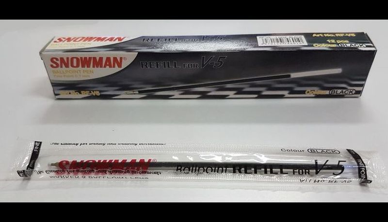 REFILL BALLPEN SNOWMAN V5 HITAM
