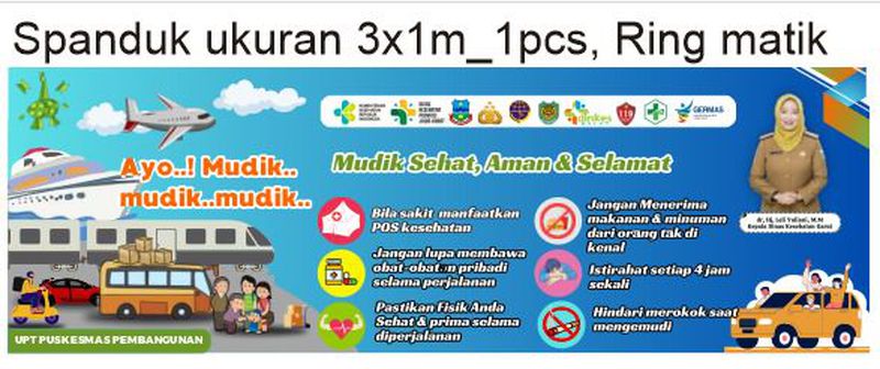 Banner Posko Mudik 300x100cm