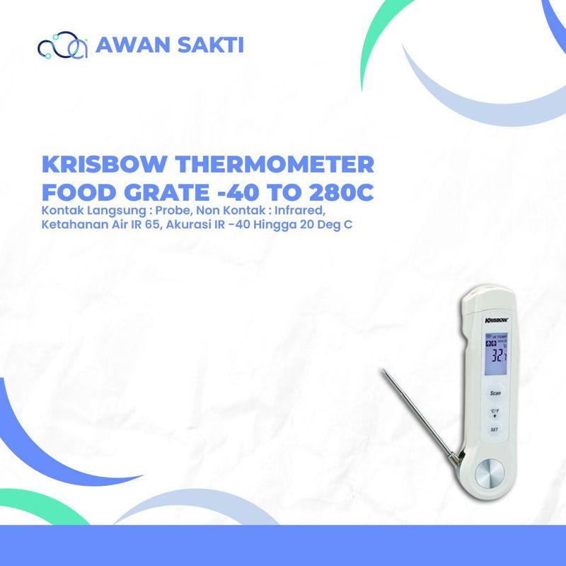 KRISBOW THERMOMETER FOOD GRADE -40 TO 280 C