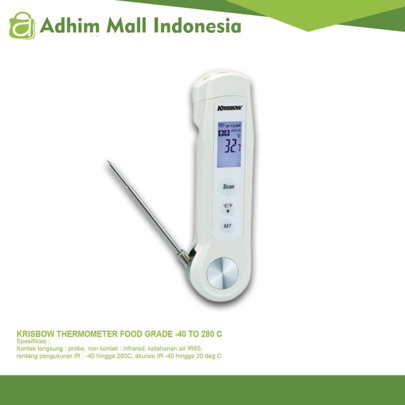 KRISBOW THERMOMETER FOOD GRADE -40 TO 280 C