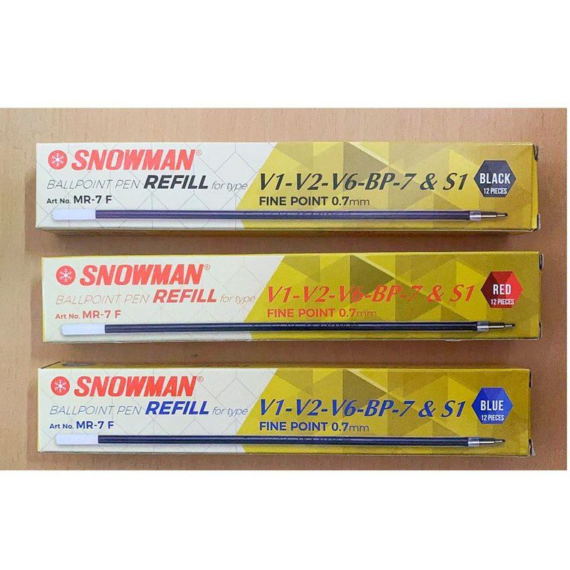 REFILL BALLPEN SNOWMAN MR7F V1 V2 V6 BP7 S1 - Hitam