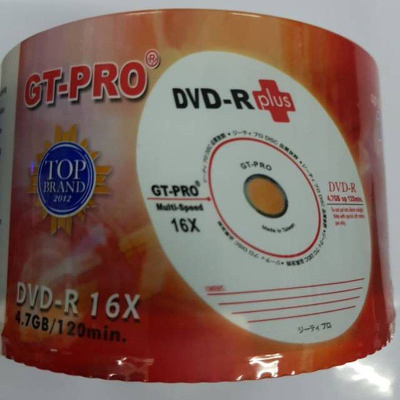 Dvd Blank Dvdr Gtpro Plus Dvd-R Gt-Pro Plus 50 Pcs Free Label Sitker