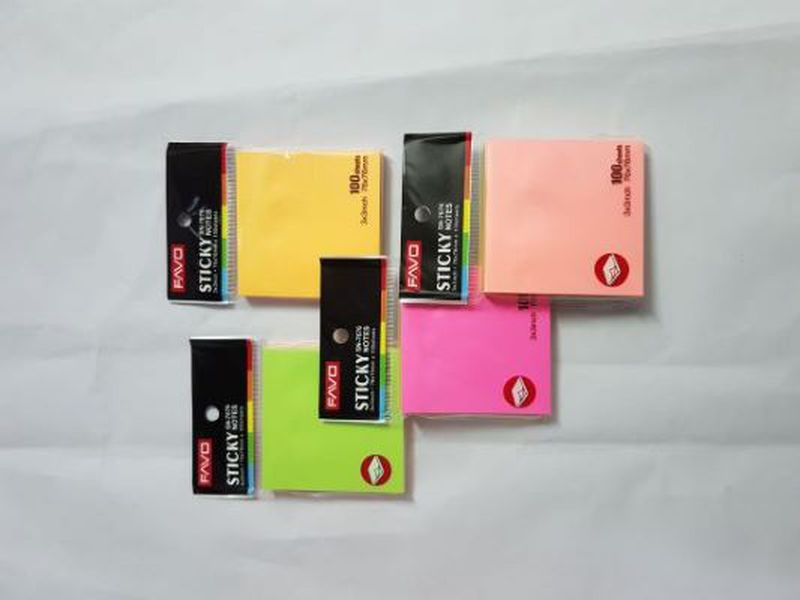 STICKY NOTE FAVO 76X76 RAINBOW
