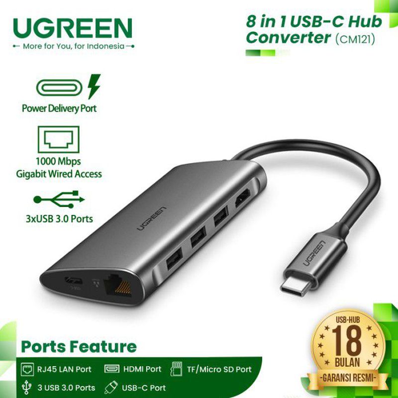 LAN Adapter 8 in 1 to Type C - Ugreen 40873