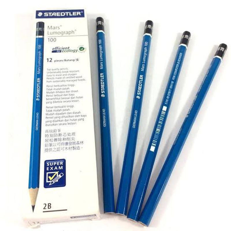 PENSIL STAEDTLER 2 B PER LUSIN ISI 12 BUAH PENSIL