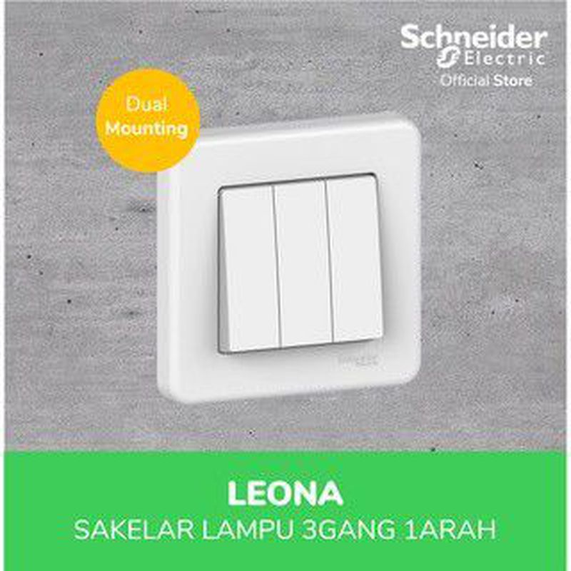 Saklar 3 gang 1 arah Scneider