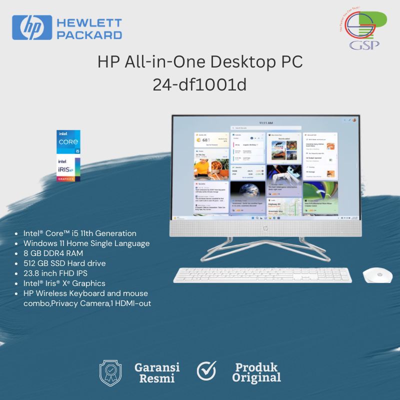 HP 24 inch All-in-One Desktop PC 24-df1001d