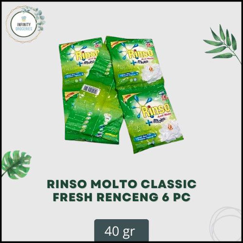 RINSO ANTINODA BUBUK CLASSIC RENCENG = 6PC 40 GR