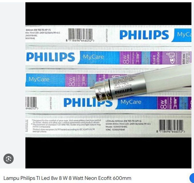 Lampu philips Tl Led 8 watt neon ecofit 600mm