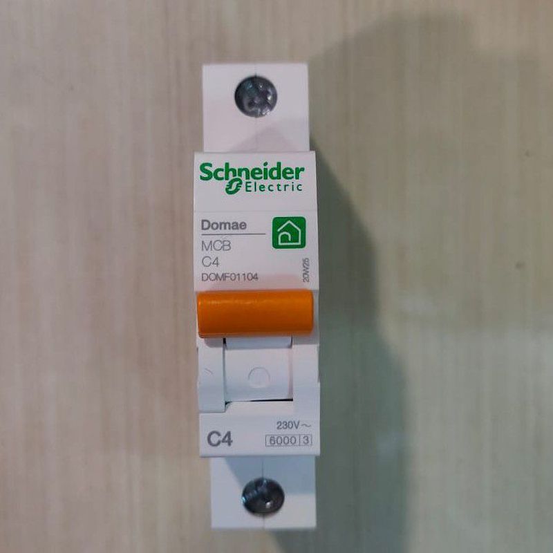 MCB SCHNEIDER 1 PHASE 4 A DOME 4 AMPER