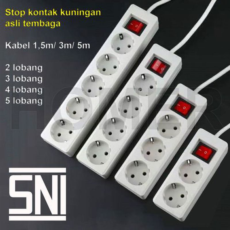 Cok kabel Listrik - 5 Lubang