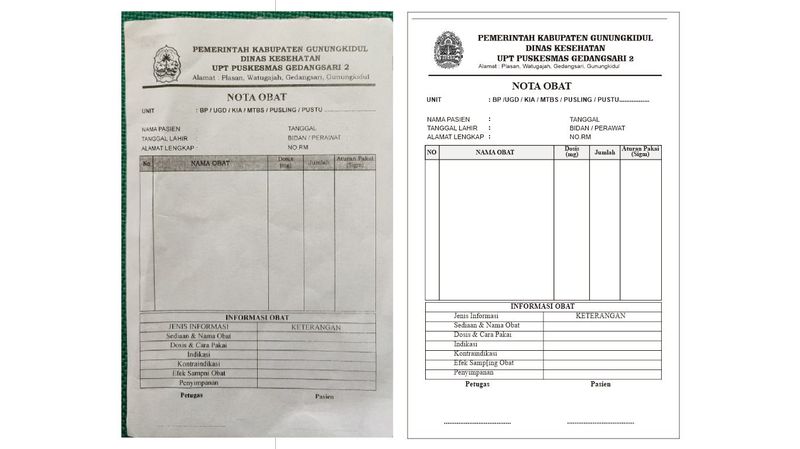 Form Obat dan persetujuan tindakan