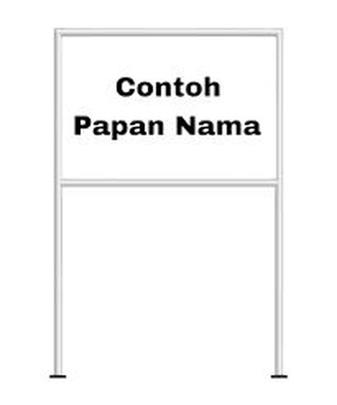 Papan / Plang Nama Aset