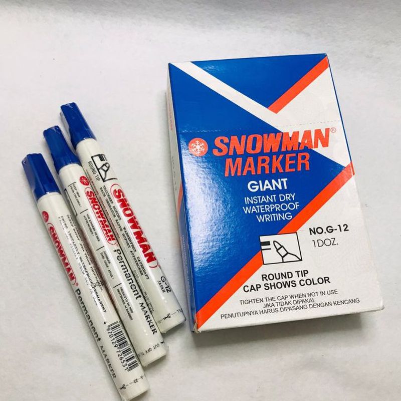 Spidol Besar Snowman - Biru