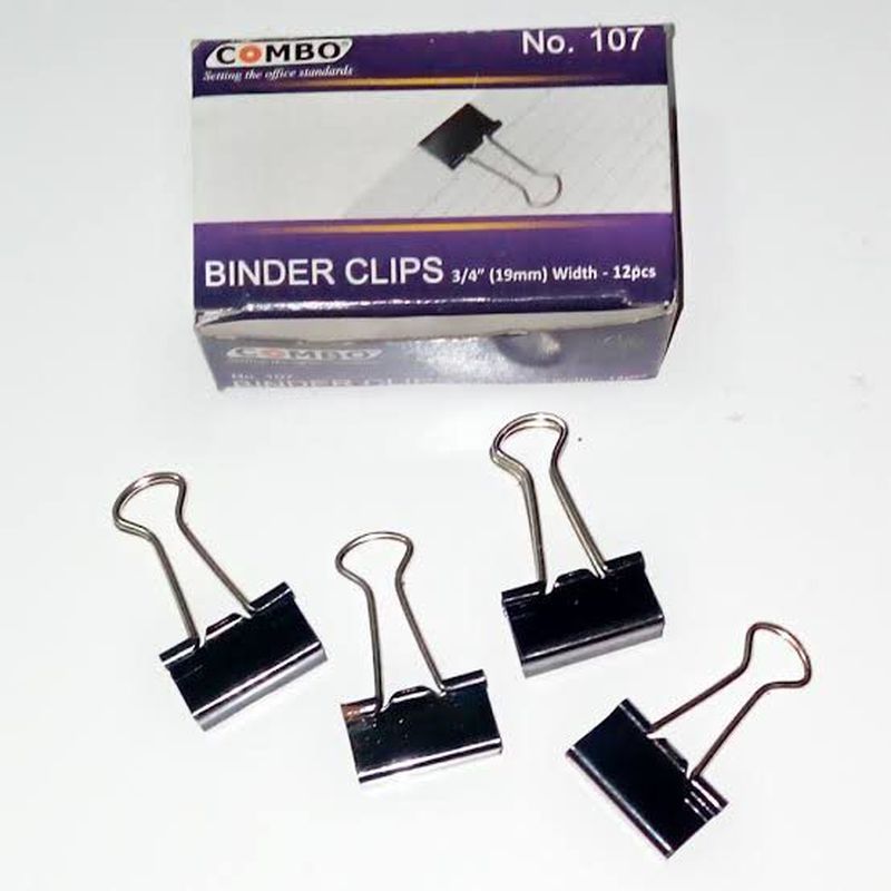 BINDER CLIP COMBO NO 107 PER DUS/LUSIN ISI 12 KOTAK KECIL