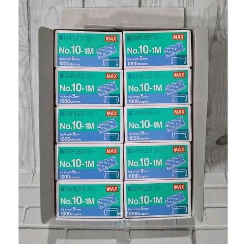 Isi Stapler Max No.10 (1 Dus isi 20 Pak Kecil)