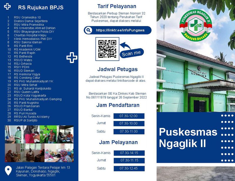 Leaflet Tarif Pelayanan Puskesmas Ngaglik II