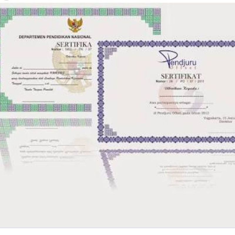 Cetak Sertifikat/ Piagam