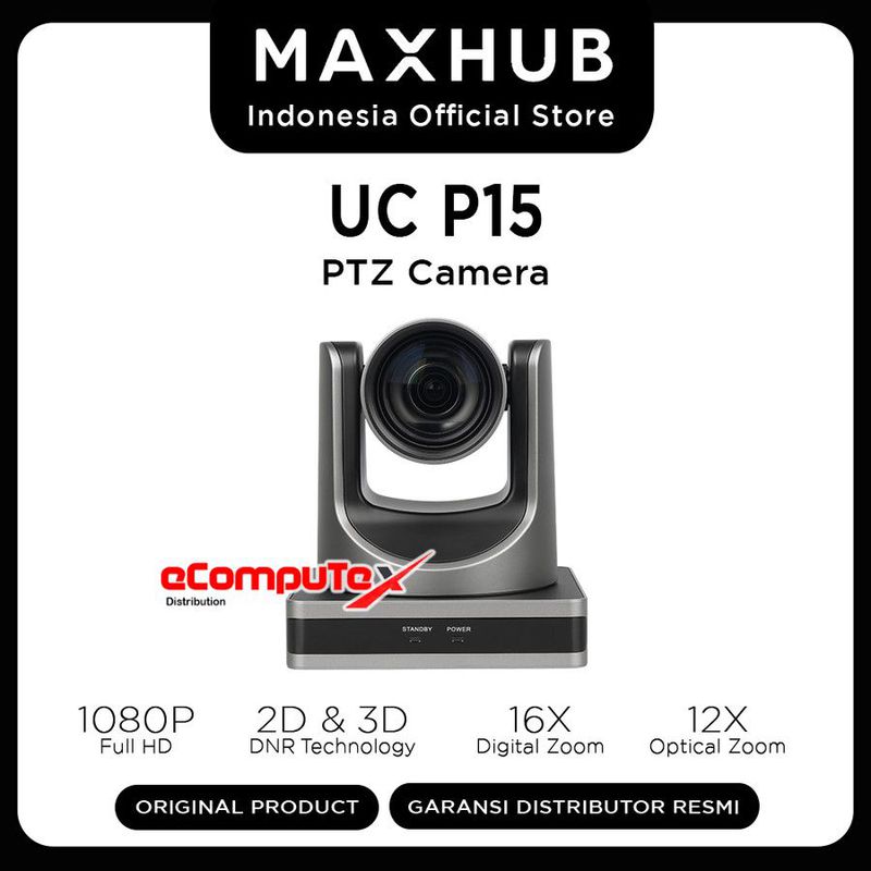 MAXHUB UC P15 - FULL HD PTZ WEBCAM CAMERA 16X ZOOM