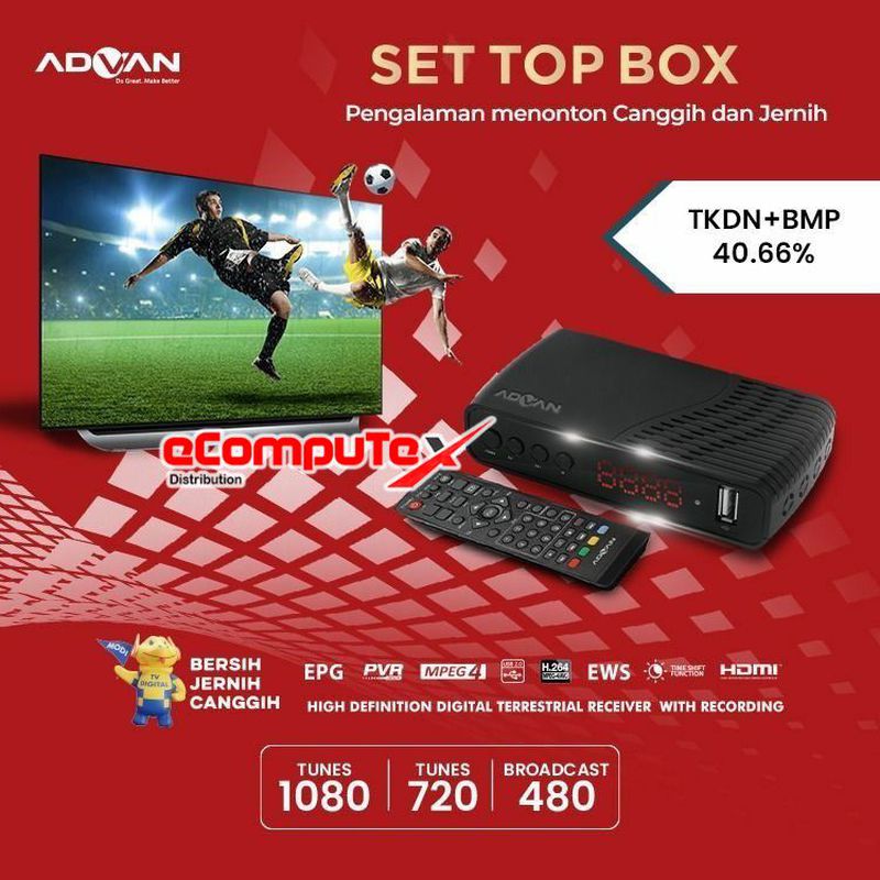 Advan Set Top Box TV Digital Digibox ST01 - TKDN RESMI