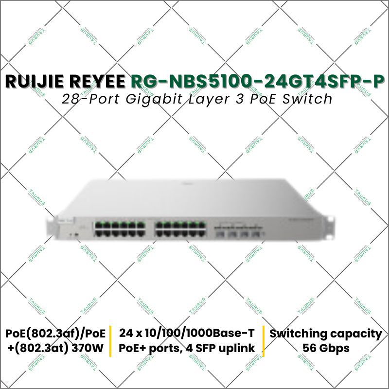 Ruijie Reyee RG-NBS5100-24GT4SFP-P 28-Port Gigabit Layer 3 PoE Switch