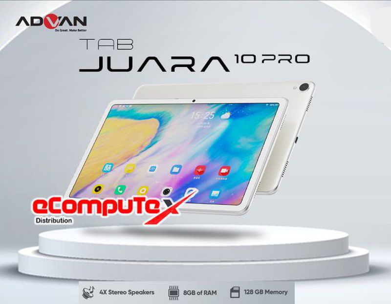 Advan Tab 10 Juara Plus Unisoc Tiger 6GB 128GB Android 13 - TKDN RESMI