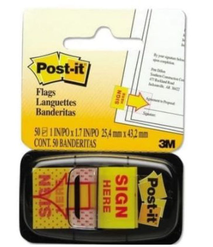 Post It 3M Sign Here