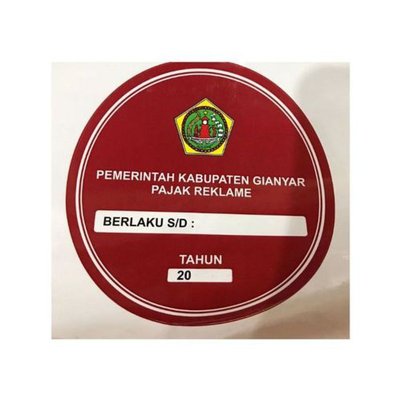 CETAK STIKER PAJAK REKLAME