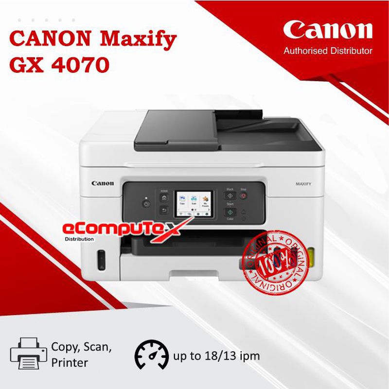 Canon Maxify GX 4070 / GX4070 Inkjet Printer All In One Colour A4