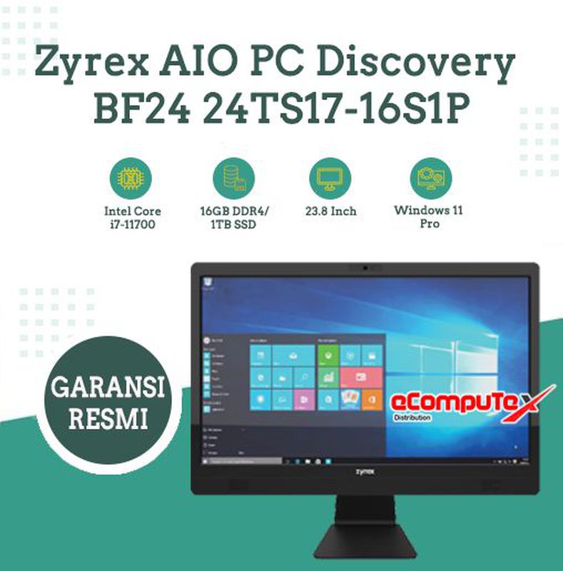 ZYREX AIO PC DISCOVERY BF24 24TS17-16S1P - i7-11700 16GB 1TB - TKDN