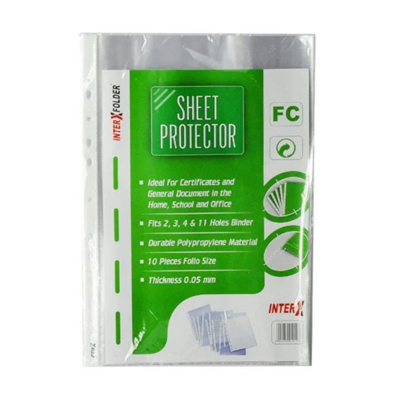 SHEET PROTECTOR F4 100 PCS INTER X FOLDER - DKS 305