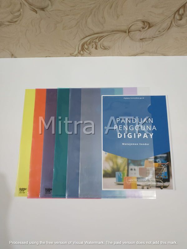 Map L, ukuran Folio, warna transparan