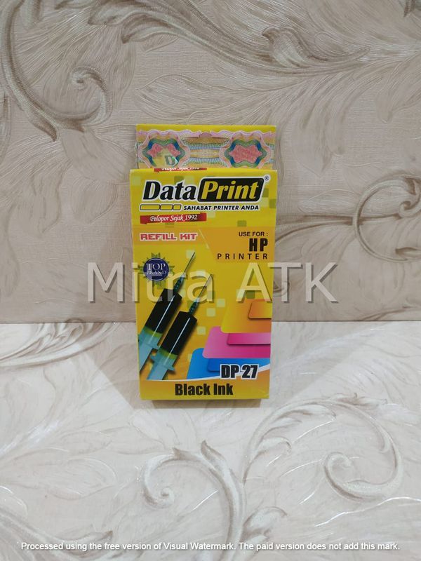 Tinta Printer untuk Printer Hp, Black, DP 27, Merk Data Print