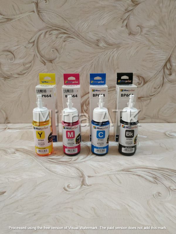 Tinta Printer BP 664 untuk Epson, 70 ml, Merk Blue Print