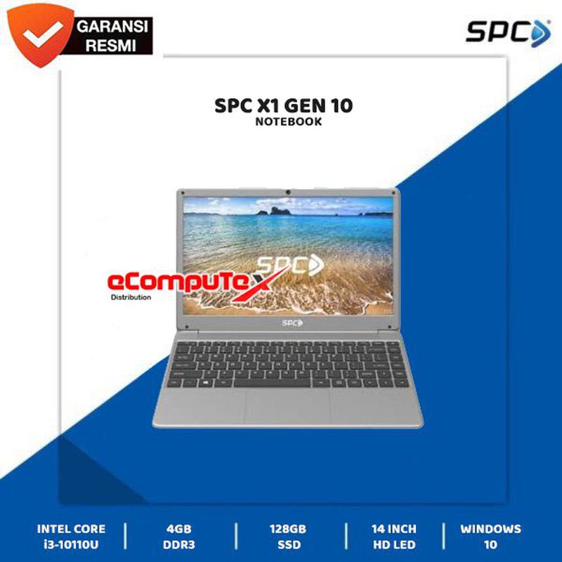 Laptop SPC X1 Gen 10 - i3-10110U 4GB 128GB 14" Win10 - TKDN RESMI