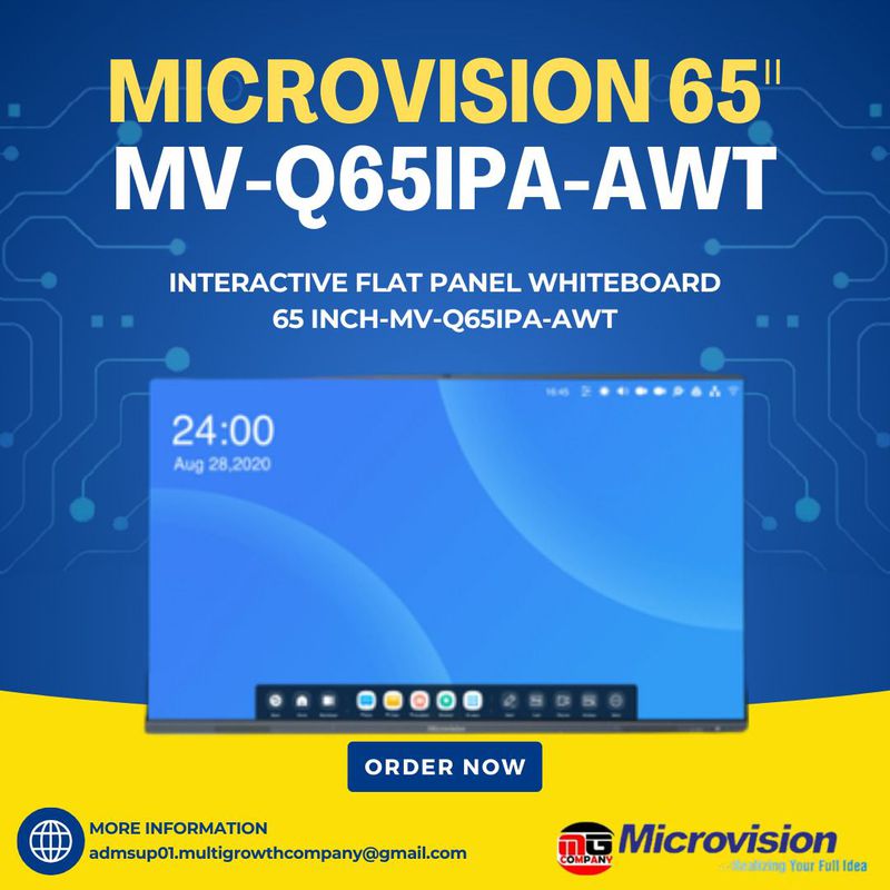 MICROVISION INTERACTIVE FLAT PANEL 65 INCH - MV-Q65IPA-AWT
